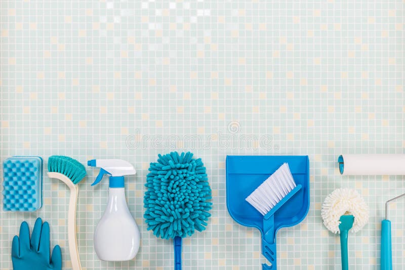 Various Blue Cleaning Tools Tile Stock Photos - Free & Royalty-Free ...