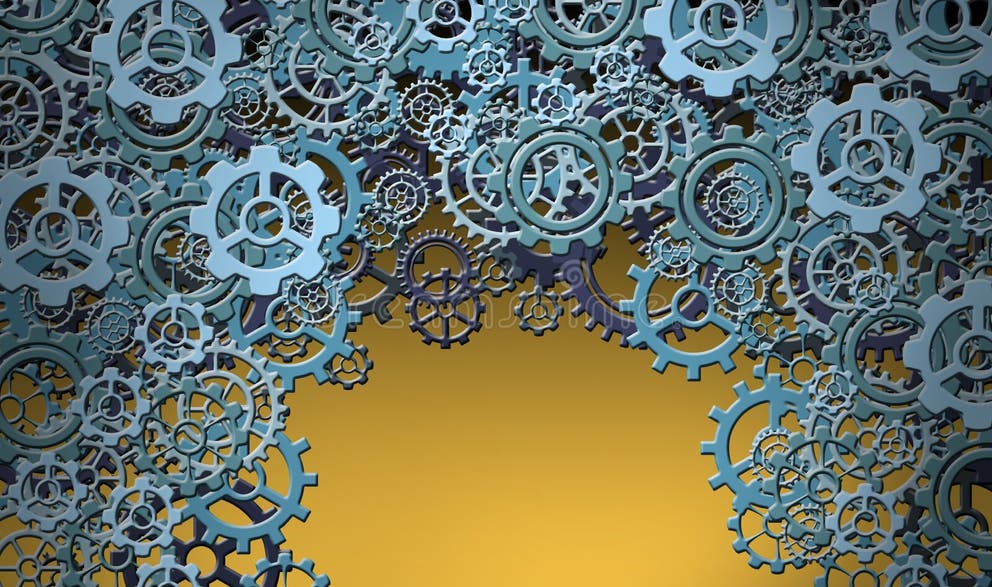 Various Blue Cogs stock illustration. Illustration of contemporary ...