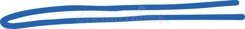 Various Blue Lines Written with a Marker Stock Vector - Illustration of ...