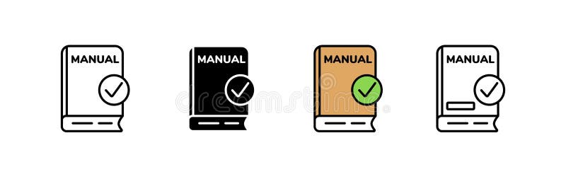 Various Book Manuals with Check Marks Indicating Approval or Completion ...