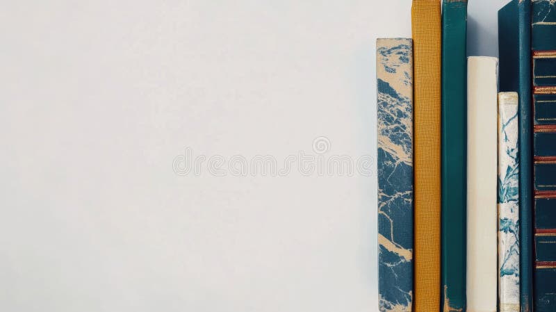 Various Books from Multiple Genres are Lined Up Against a Plain White ...