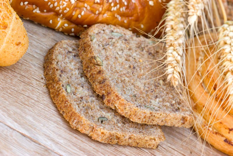 Various Bread and Pastry on the Table Stock Image - Image of delicious ...