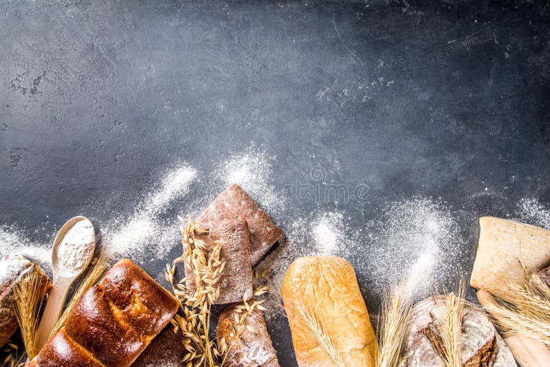 Various bread set stock image. Image of homemade, agriculture - 192183821