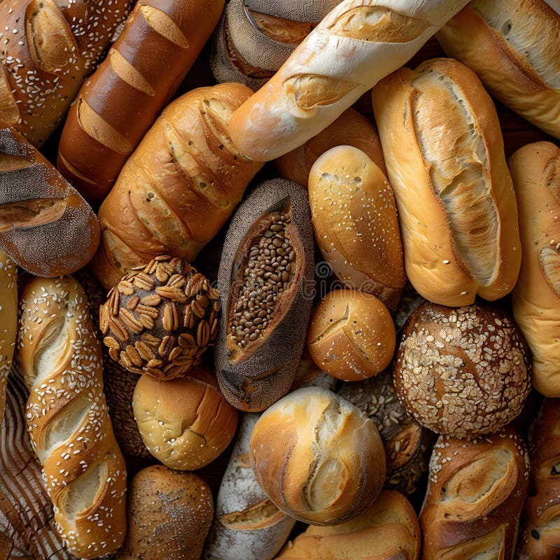 Various Breads Displayed on a Table Made from Plantbased Ingredients ...
