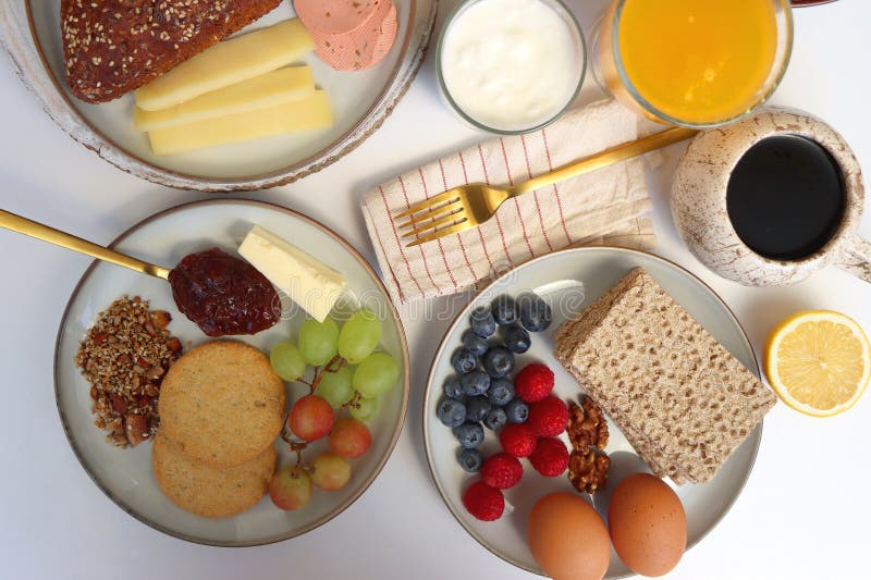 Various Breakfast Food stock photo. Image of pastry - 342791186