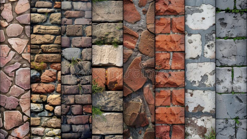 Various brick textures stock image. Image of smooth - 323062917