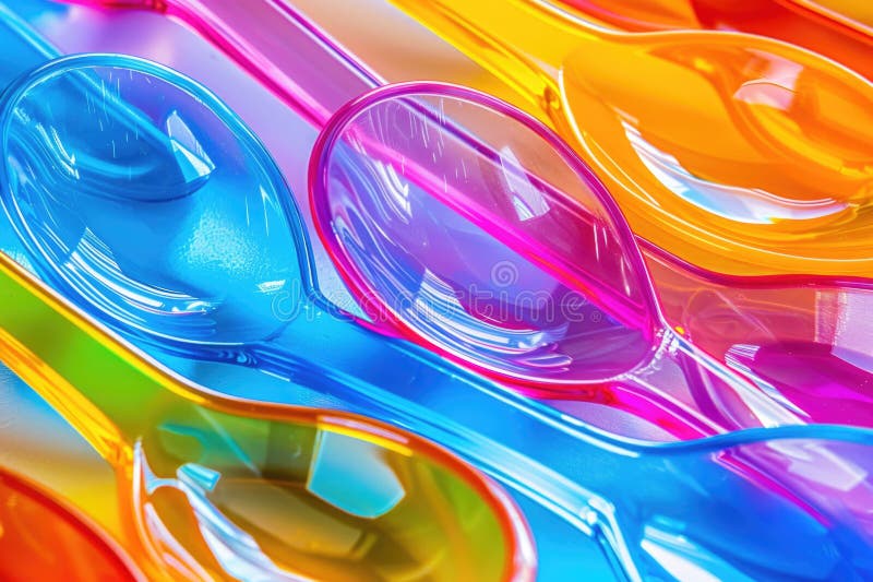 Various Bright Colored Plastic Spoons Stock Photos - Free & Royalty ...