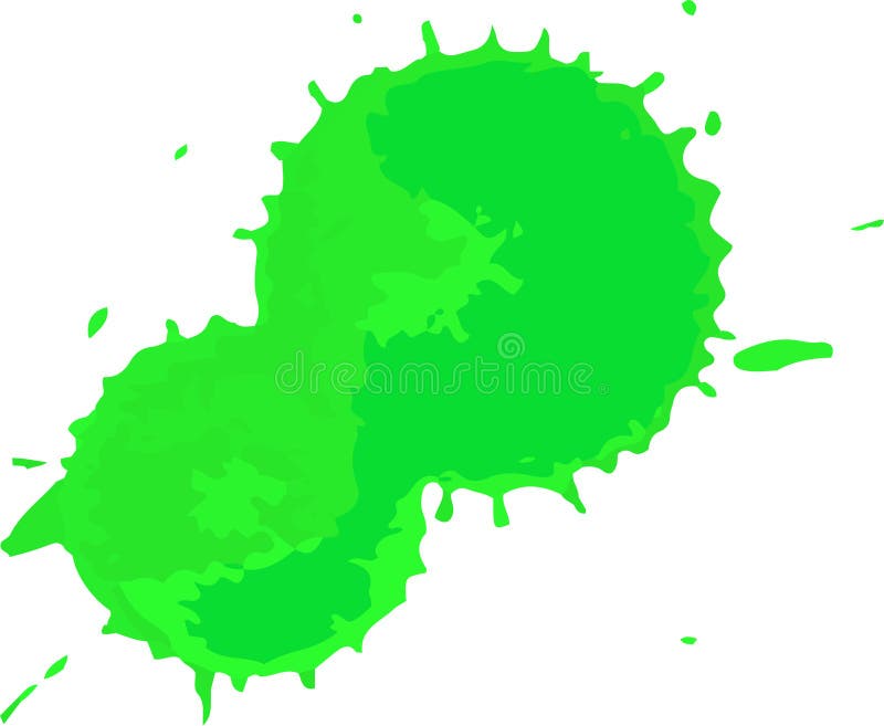 Various Bright Green Paint Splatters, Paint Splashes, Drops. Holiday ...