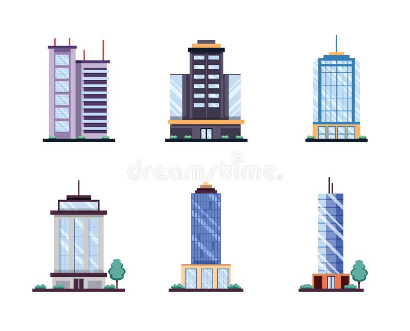 Various Buildings Flat Design Icon Vector Illustration Stock Vector ... Various Buildings Flat Design Icon Vector Illustration Stock Vector ...