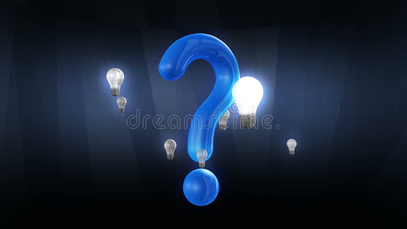 Various Bulb Light Move Around Question Mark. Stock Footage - Video of ...
