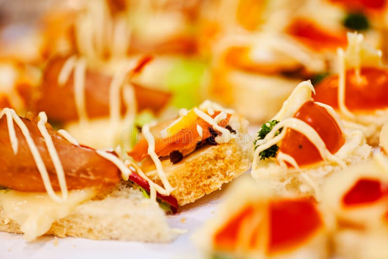 Various canapes stock photo. Image of small, canapes - 73790334