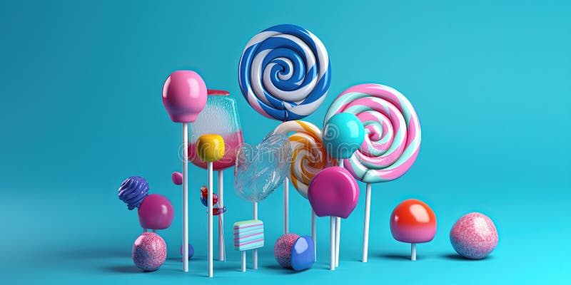 Various Candies in Pastel Colors Stock Photo - Image of candies, gummy ...