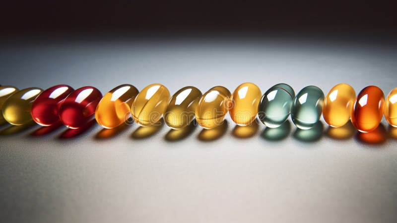 Various Capsules and Supplements. Generative AI, Stock Image - Image of ...