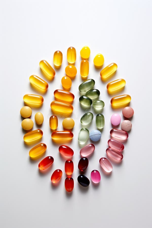 Various Capsules and Supplements. Generative AI, Stock Photo - Image of ...