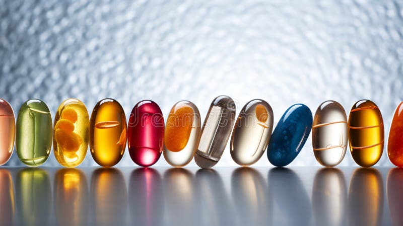 Various Capsules and Supplements. Generative AI, Stock Photo - Image of ...