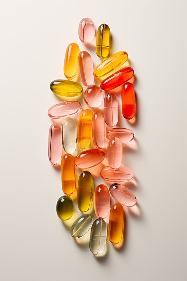 Various Capsules and Supplements. Generative AI, Stock Image - Image of ...
