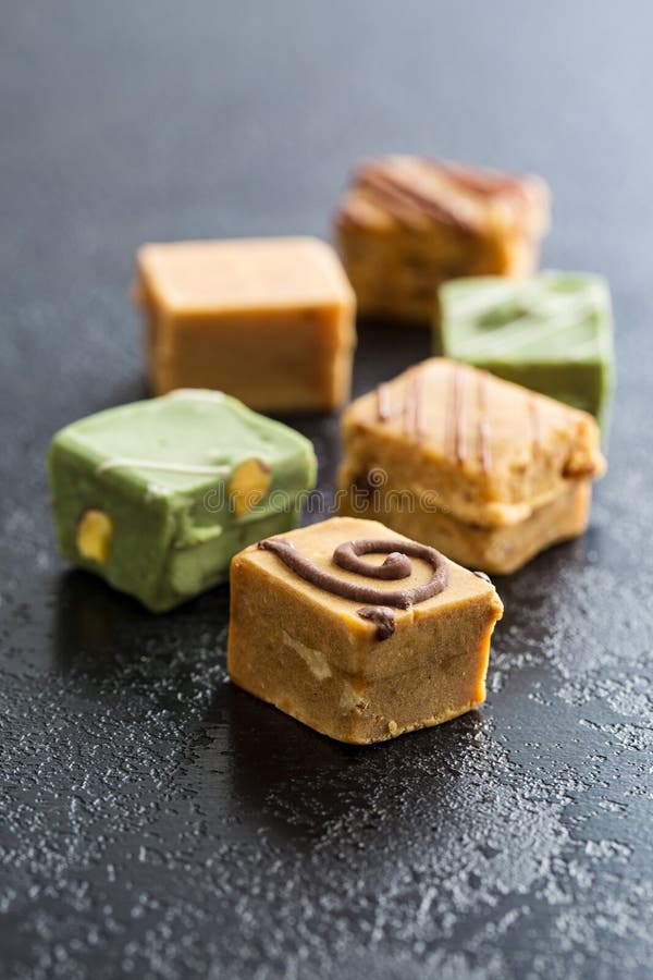 Various caramel candies. stock image. Image of sugar - 96634817