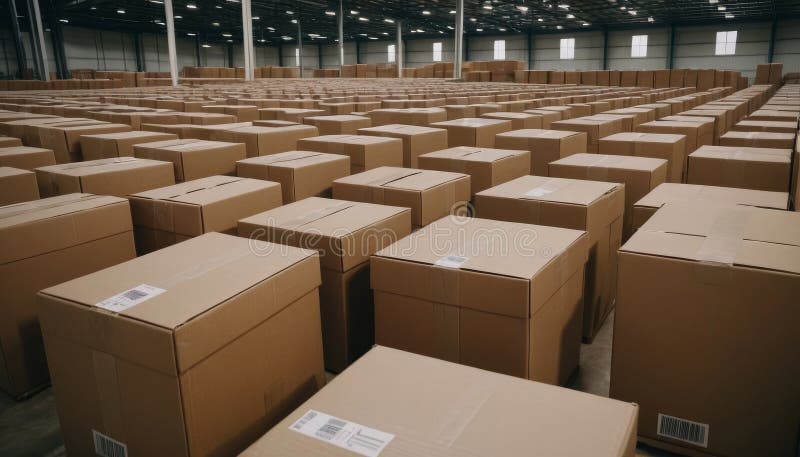 Various Cardboard Boxes for Delivery Isolated on White Stock Image ...