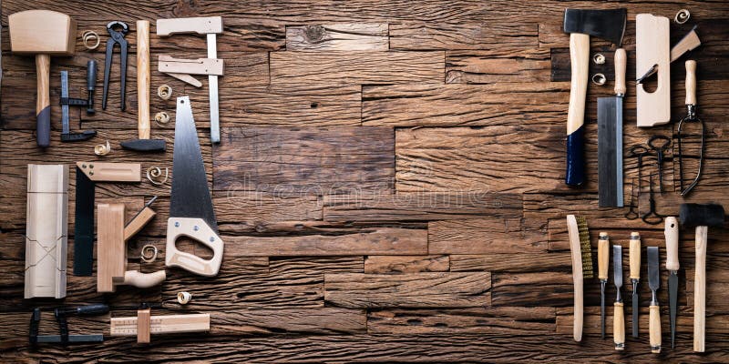Various Carpenter Tools stock photo. Image of instrument - 211168500
