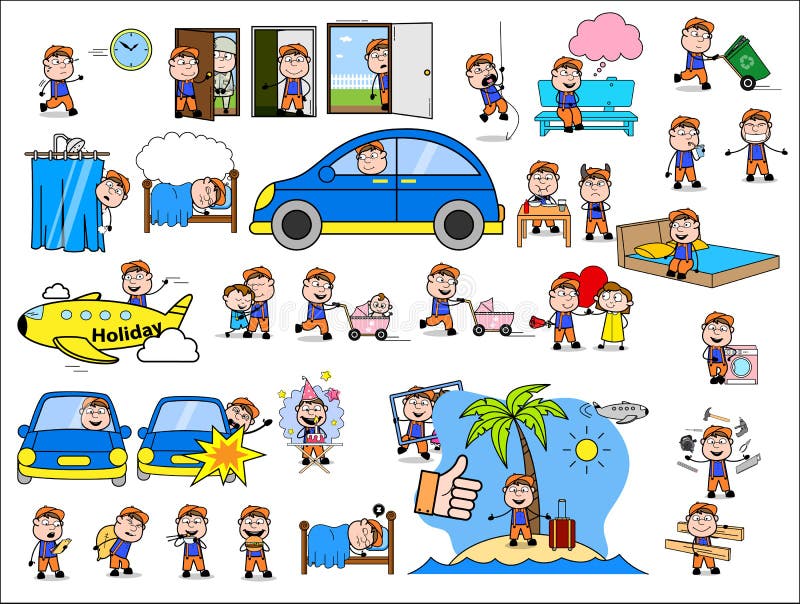 Various Cartoon Nun Lady Character - Collection of Concepts Vector ...