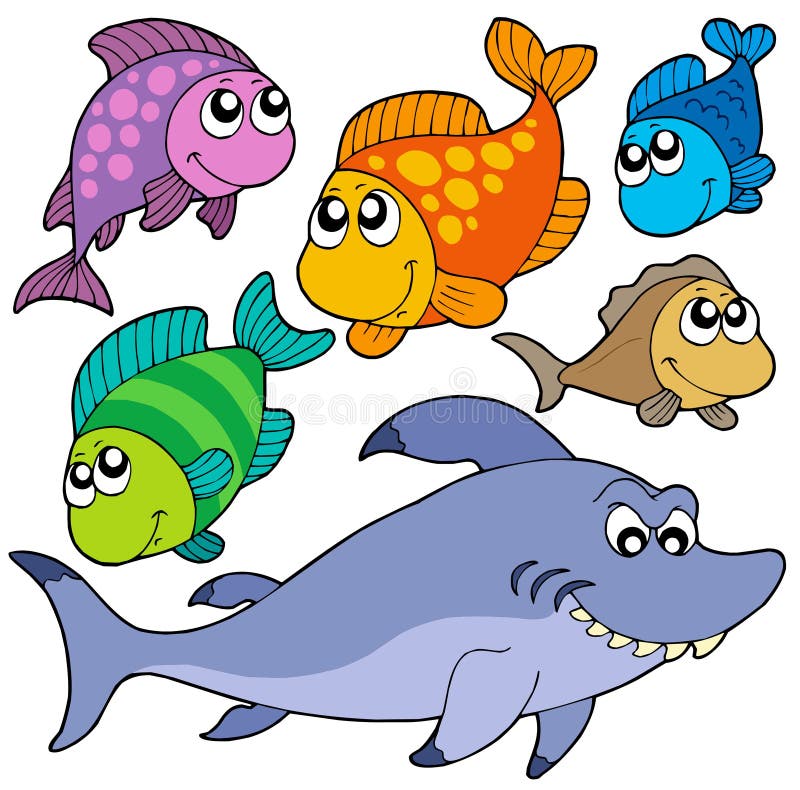 Various Cute Fishes Collection 2 Stock Vector - Illustration of ...
