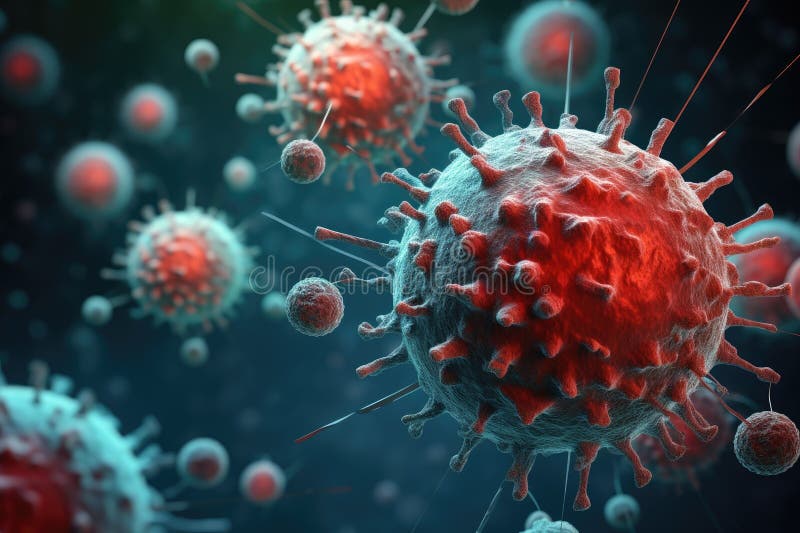 Various Cell 3D Illustration a 3D Microscope View Ai Generated Stock ...