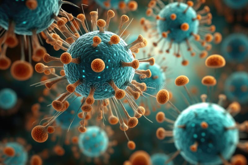 Various Cell 3D Illustration a 3D Microscope View Ai Generated Stock ...