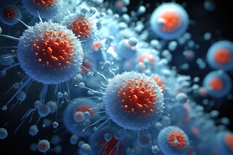 Various Cell 3D Illustration a 3D Microscope View Ai Generated Stock ...