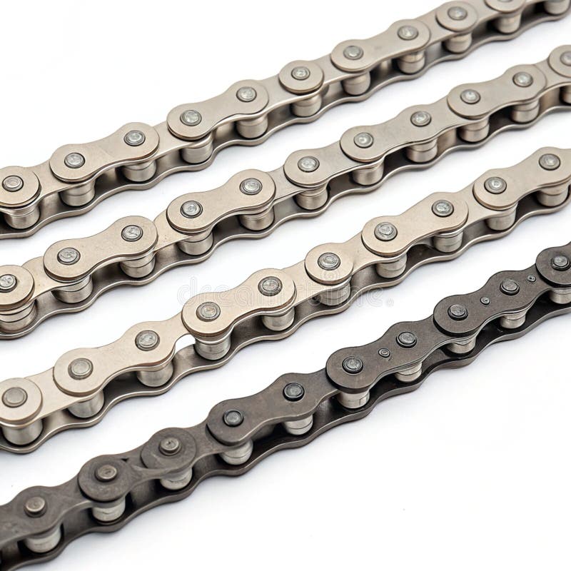 Chain or Link Elements Set Isolated on White Background Stock ...