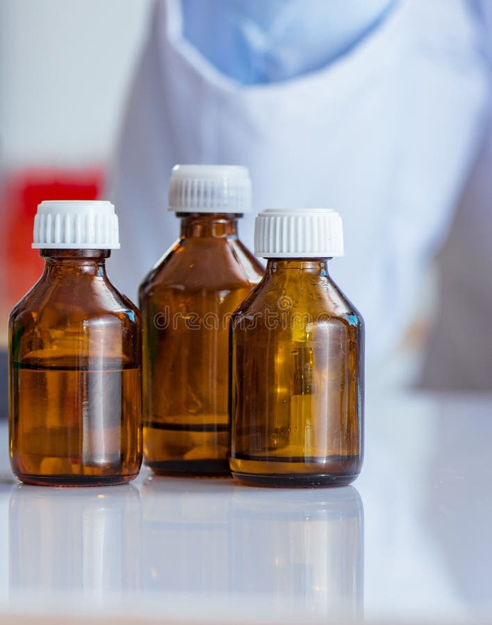 The Various Chemical Solutions in the Lab Stock Photo - Image of ...