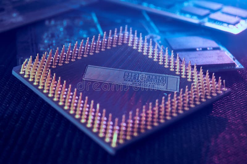 Various Chips, Digital Boards. Components of Technical Devices in ...