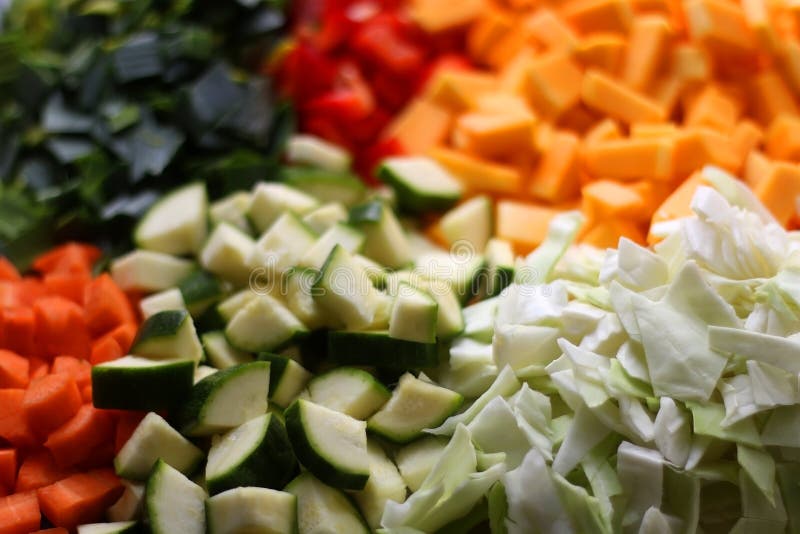 Chopped Vegetables stock image. Image of cooking, closeup - 144948337