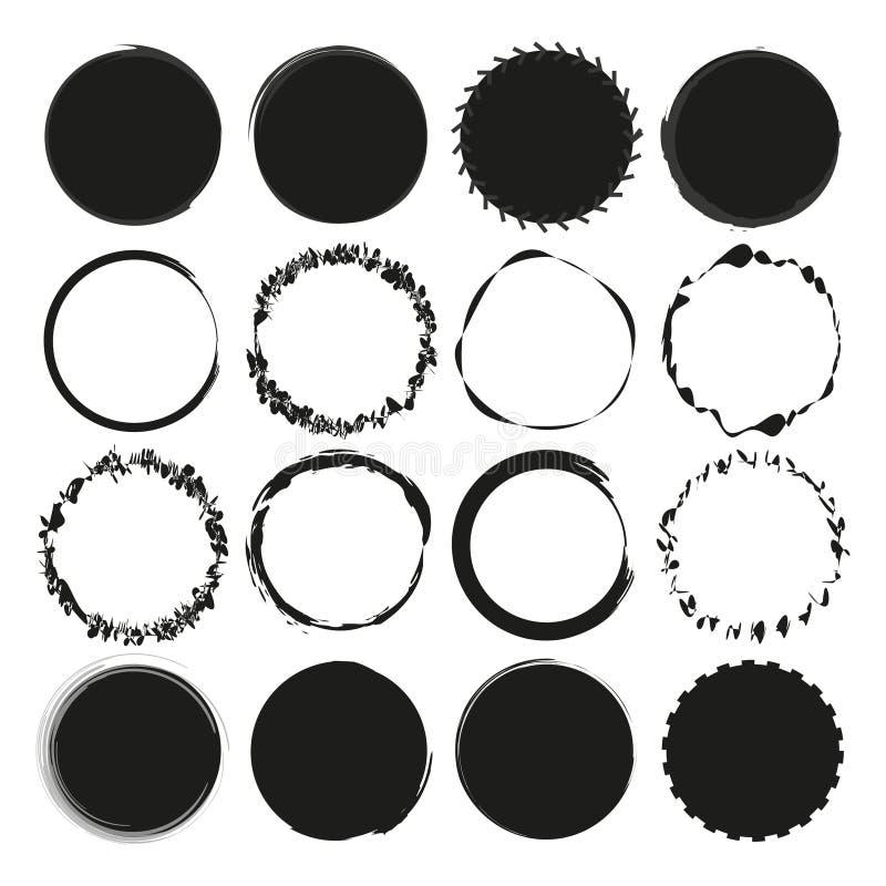 Various Circular Frame Designs. Collection of Round Borders. Vector ...