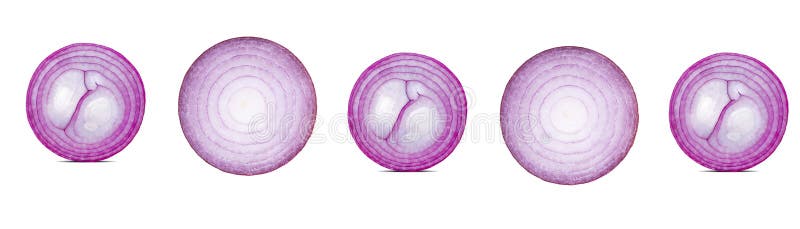Various Circular Pieces of Onion Stock Image - Image of fresh, purple ...