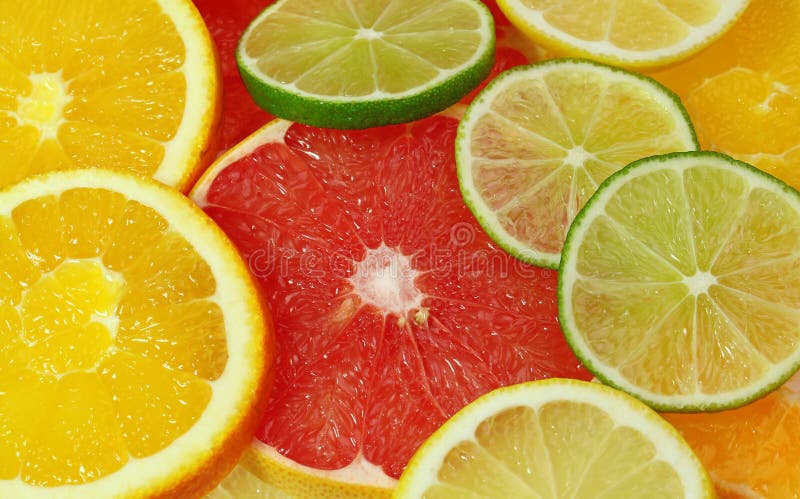 Various Citrus Fruits, Lemon, Orange, Grapefruit and Clementine Stock ...