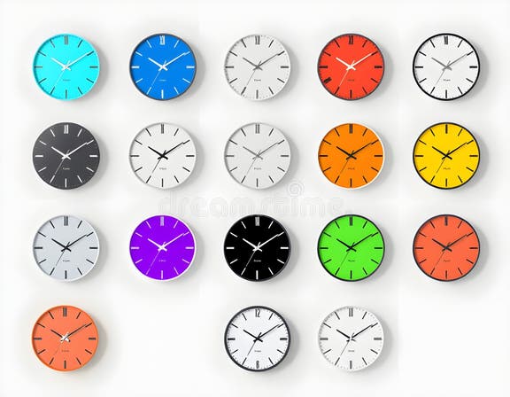 Various Classic Wall Clock Designs with Different Numerals and ...