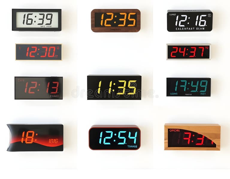 Various Classic Wall Clock Designs with Different Numerals and ...