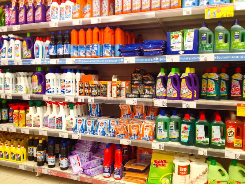 Cleaning Products at Supermarket Editorial Stock Photo - Image of hong ...
