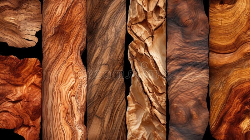 Various Close-up Shots of Different Wood Grain Textures. Perfect for ...