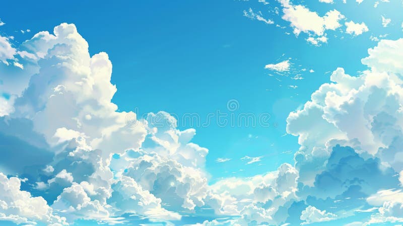 Various Clouds in the Clean Sky in Summer or Spring Day. Sunny and ...