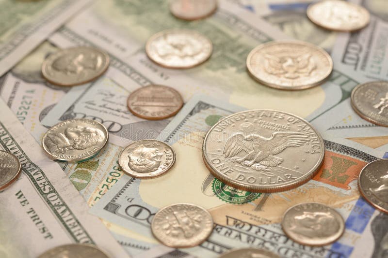Various of Coins and Banknotes Stock Photo - Image of investment, metal ...