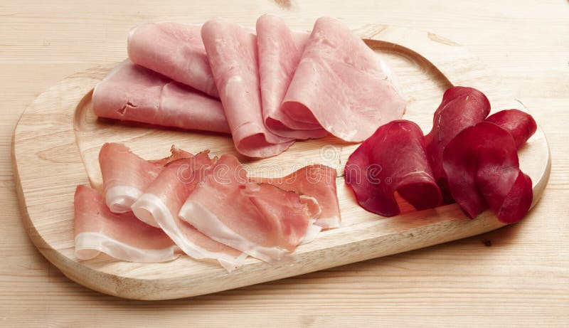Cold cuts meat on the tray stock photo. Image of cuts - 118602642