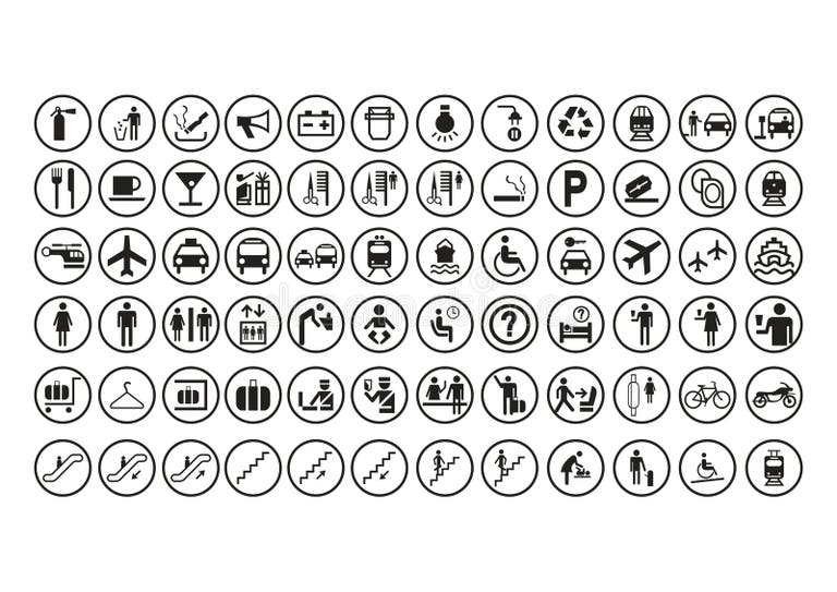 Various Collection of Signage. Vector Illustration Decorative Design ...