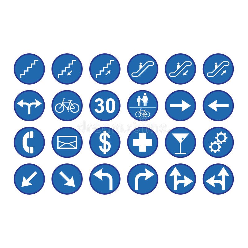 Various Collection of Signage. Vector Illustration Decorative Design ...