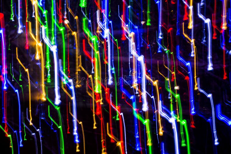 Various Color Light Lines in Motion Stock Illustration - Illustration ...