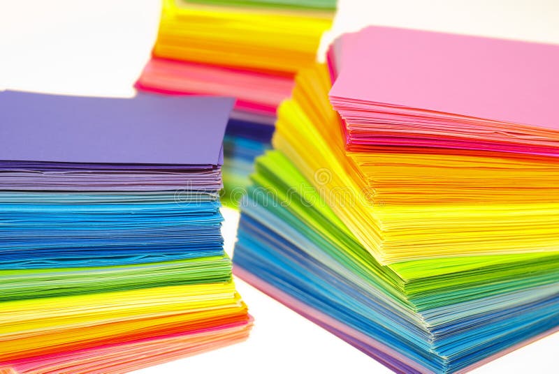 Various color paper stock image. Image of design, book - 12922773