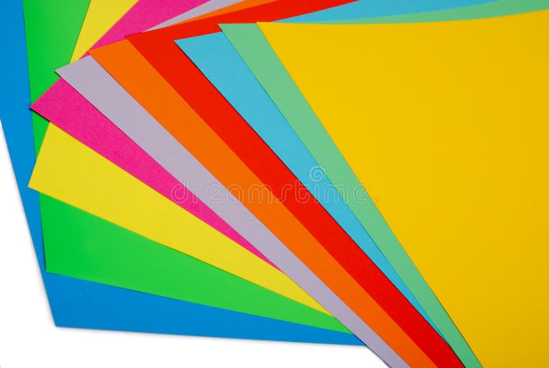 Various color paper stock photo. Image of print, element - 12538434