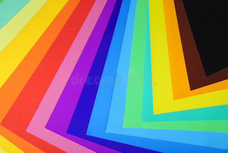Various color paper stock photo. Image of print, element - 12538434