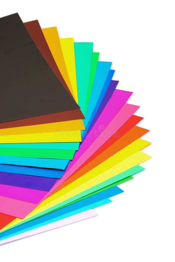 Various color paper stock image. Image of spectrum, multicolored - 20445499