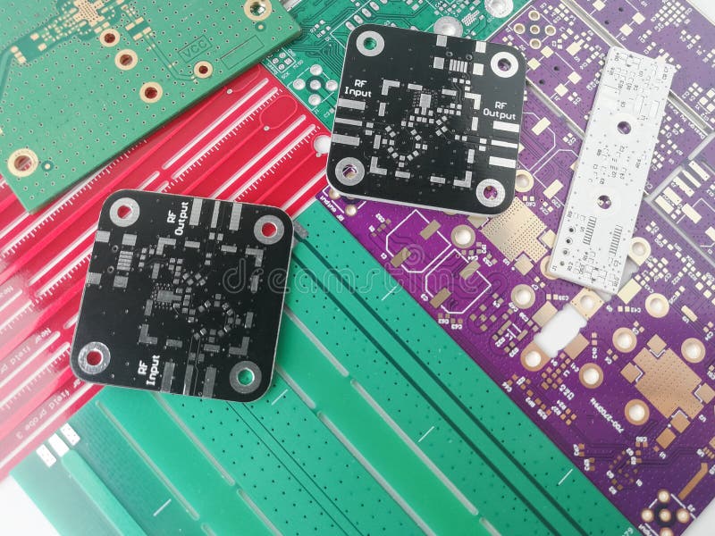 Various Color PCB Projects Close Up Stock Image - Image of route ...